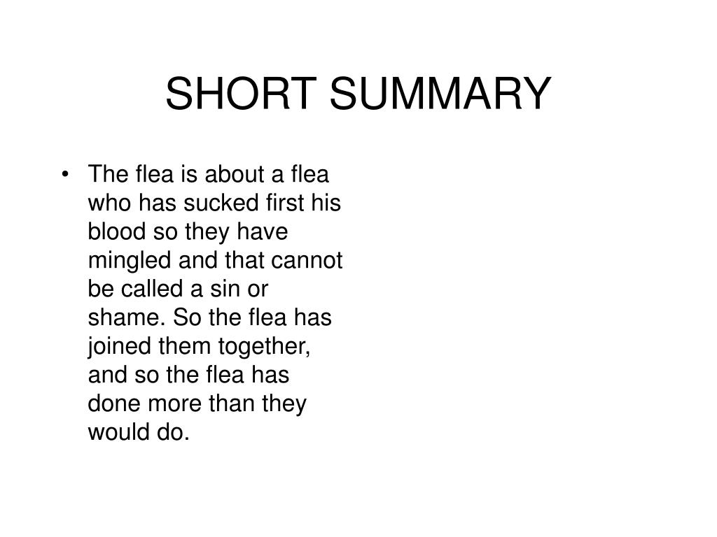Ppt “the Flea” By John Donne Powerpoint Presentation Free Download