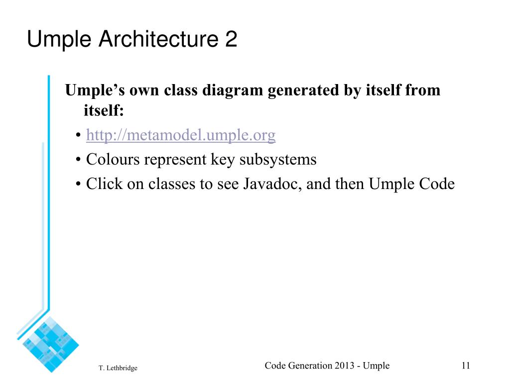 Ppt The Umple Model Oriented Programming Technology Easy To Use Open Source Code Generation