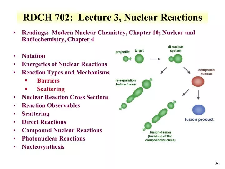 PPT - RDCH 702: Lecture 3, Nuclear Reactions PowerPoint Presentation ...