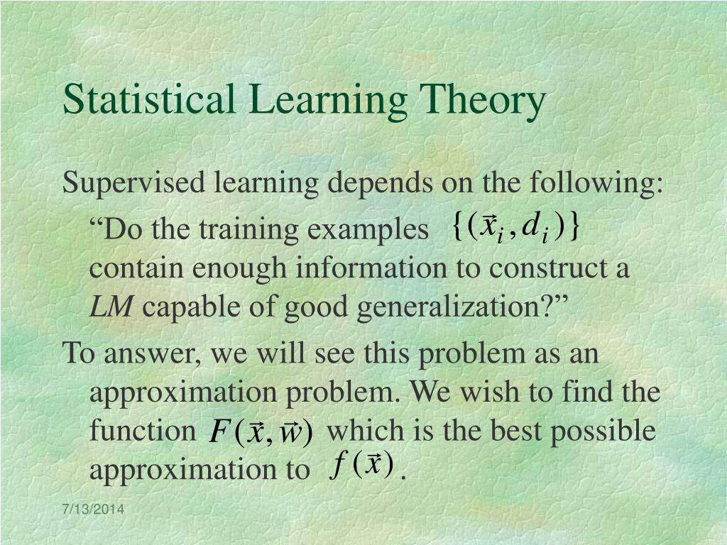 PPT - Statistical Learning Theory PowerPoint Presentation, free ... PPT - Statistical Learning Theory PowerPoint Presentation, free ...