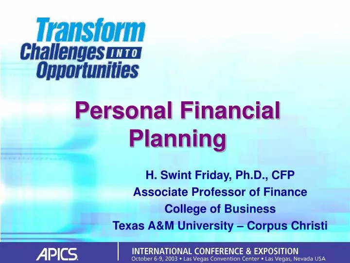 PPT - Personal Financial Planning PowerPoint Presentation, free ...