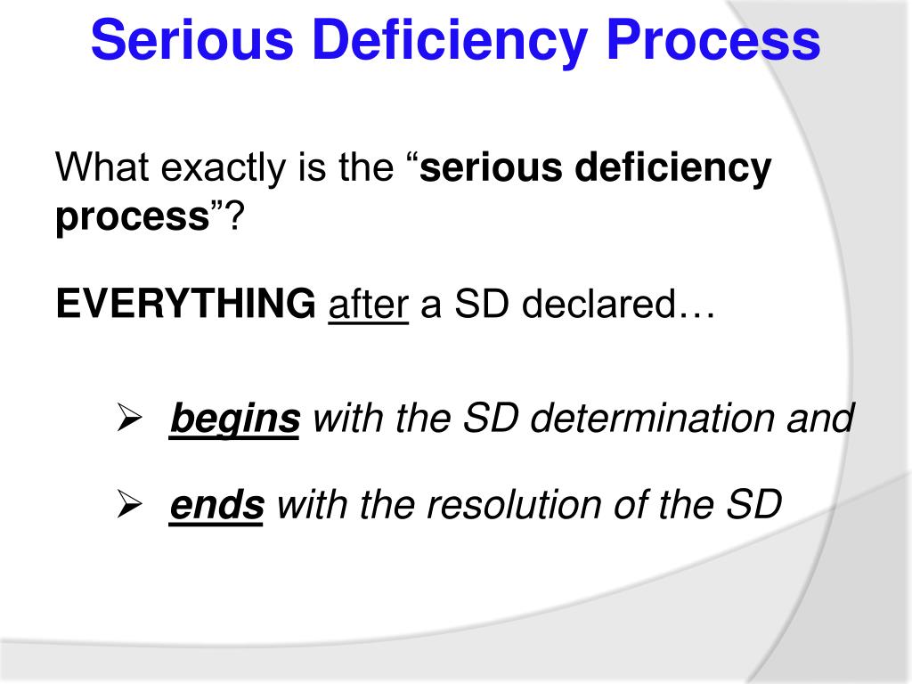 PPT - Child And Adult care food program Seriously deficient (SD) to The ...