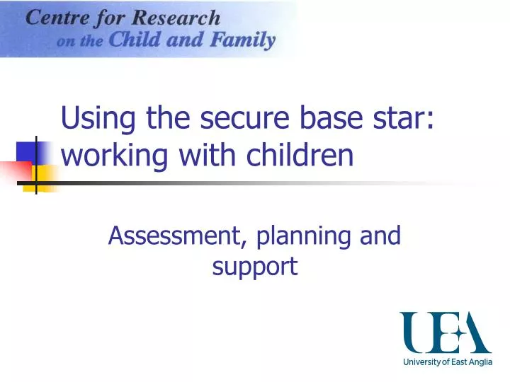PPT - Using the secure base star: working with children PowerPoint ...