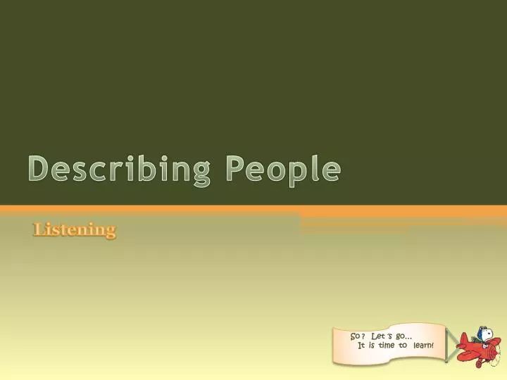 PPT - Describing People PowerPoint Presentation, free download - ID:1714267