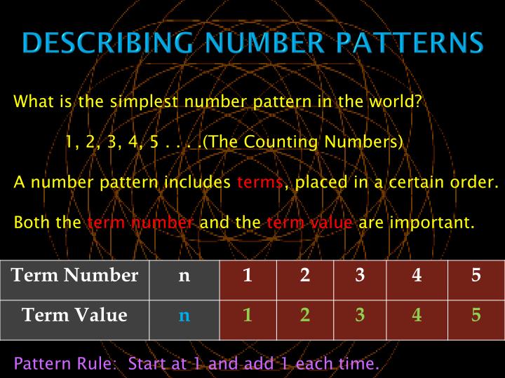 PPT Describing Number Patterns PowerPoint Presentation ID 1714273