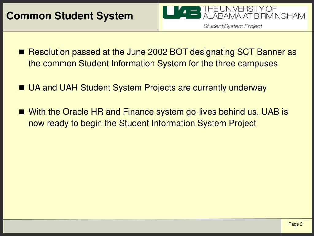 PPT - SCT Banner Student Information System Project Sheila M. Sanders ...