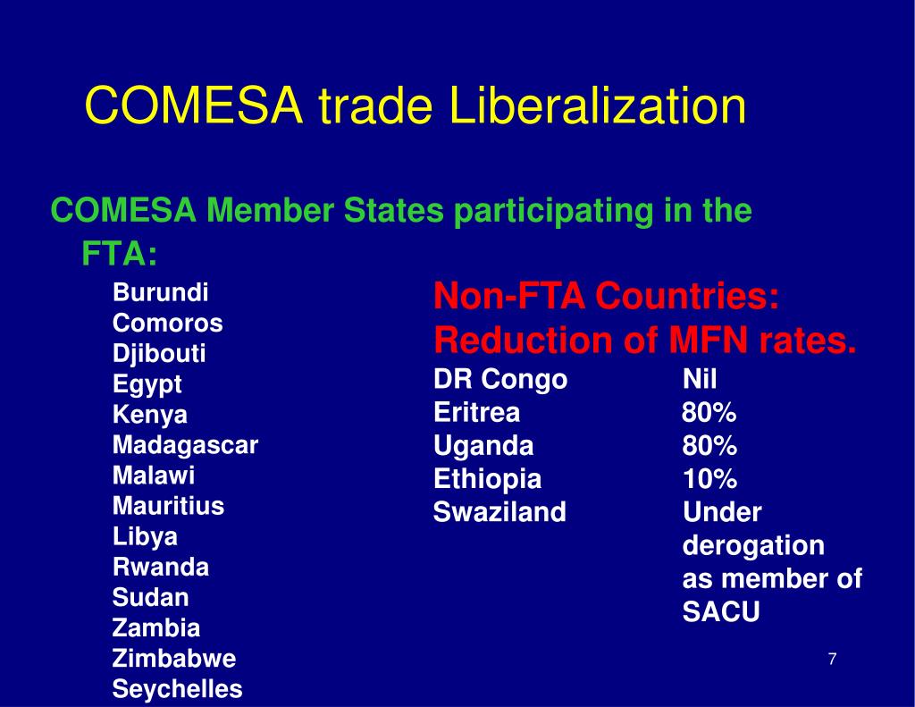 PPT - THE COMMON MARKET FOR EASTERN AND SOUTHERN AFRICA PowerPoint ...