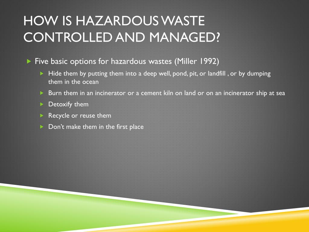 PPT - Understanding Risks, Hazards, and Management of Hazardous Waste ...