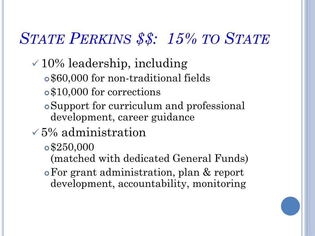 PPT - Carl D. Perkins Career and Technical Education Improvement Act of ...