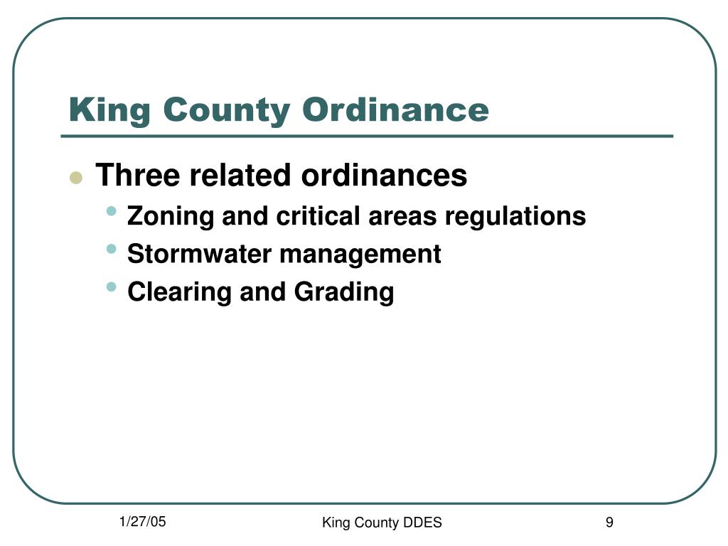 PPT - KING COUNTY CRITICAL AREAS ORDINANCE PowerPoint Presentation ...