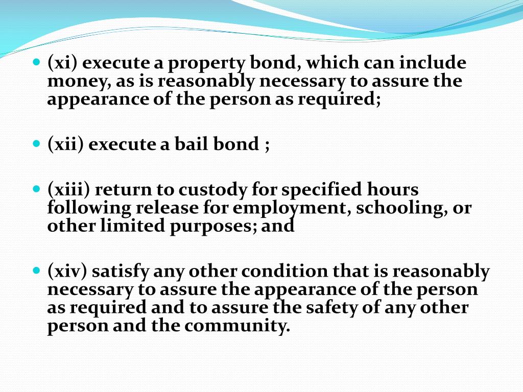 PPT - THE BAIL REFORM ACT LIVES! HOW TO PERSUADE THE COURT TO RELEASE ...