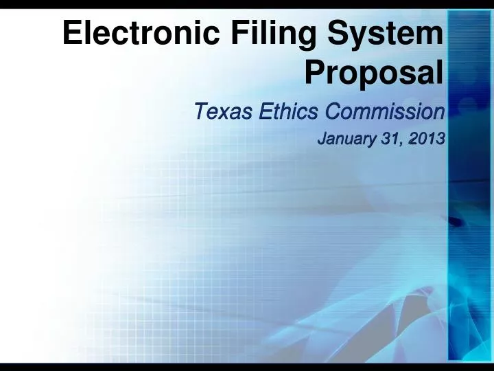 PPT - Electronic Filing System Proposal PowerPoint Presentation, free ...