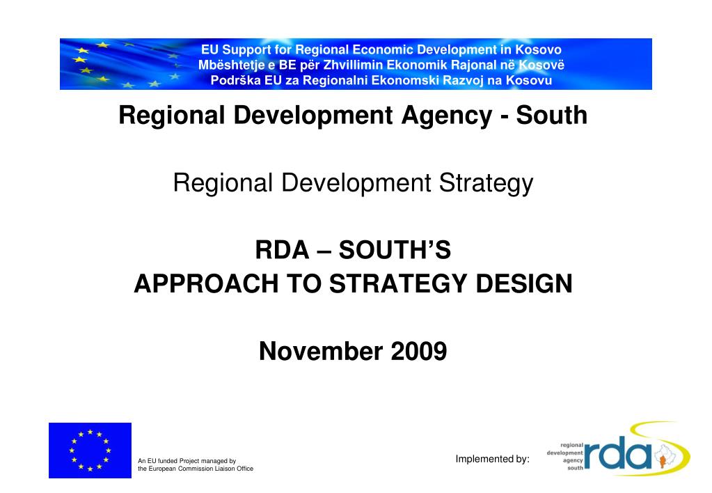 PPT - Regional Development Agency - South Regional Development Strategy ...