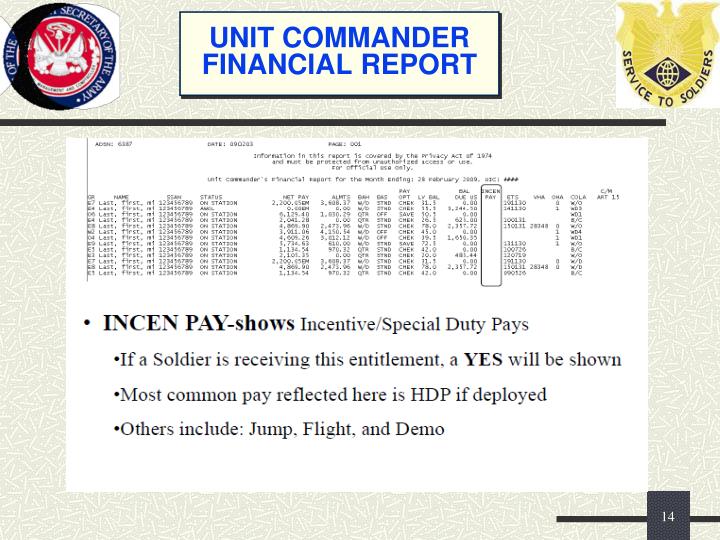 PPT - UNIT COMMANDER FINANCIAL REPORT PowerPoint Presentation - ID:1715948