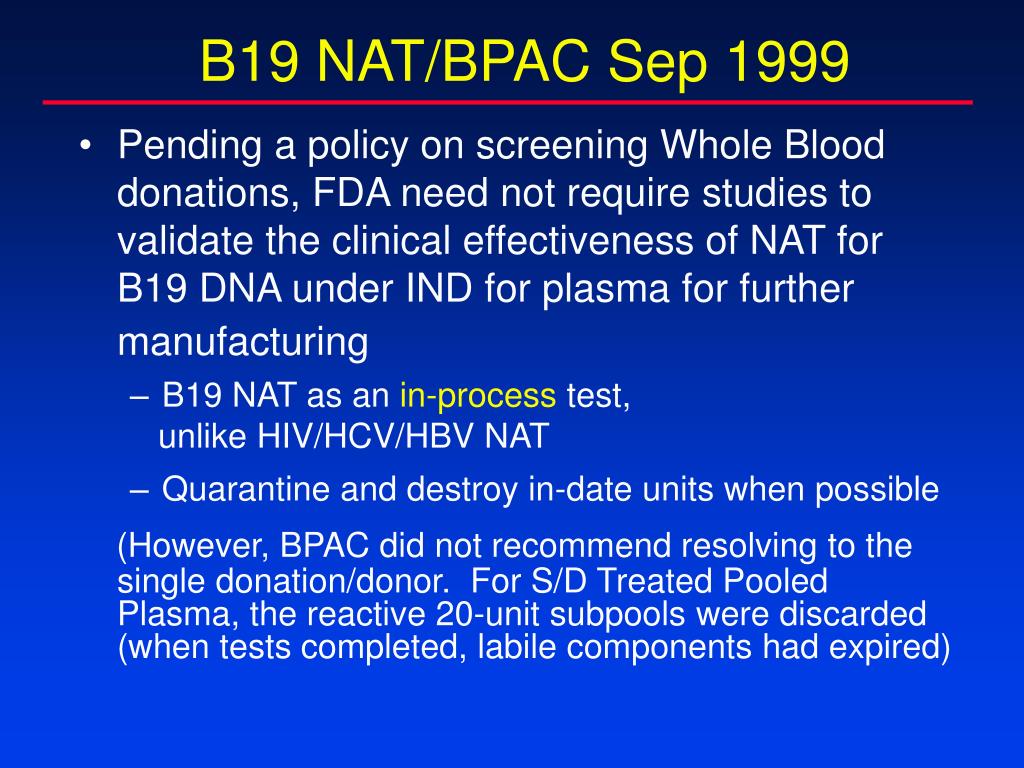 PPT - Parvovirus B19 NAT Screening and Infectivity Mei-ying W Yu CBER ...