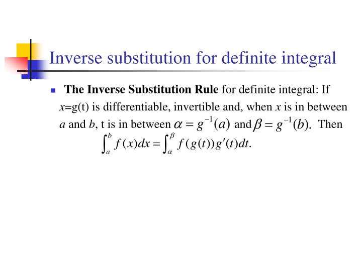 PPT - Inverse substitution rule PowerPoint Presentation - ID:1716292