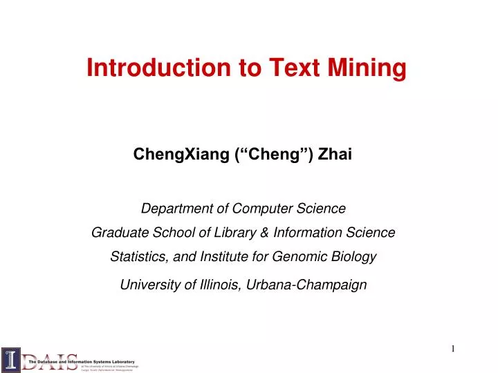 Ppt Introduction To Text Mining Powerpoint Presentation Free