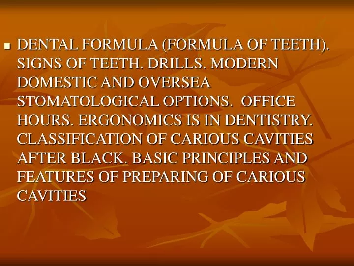 PPT - Dental formula. Signs of teeth PowerPoint Presentation, free ...
