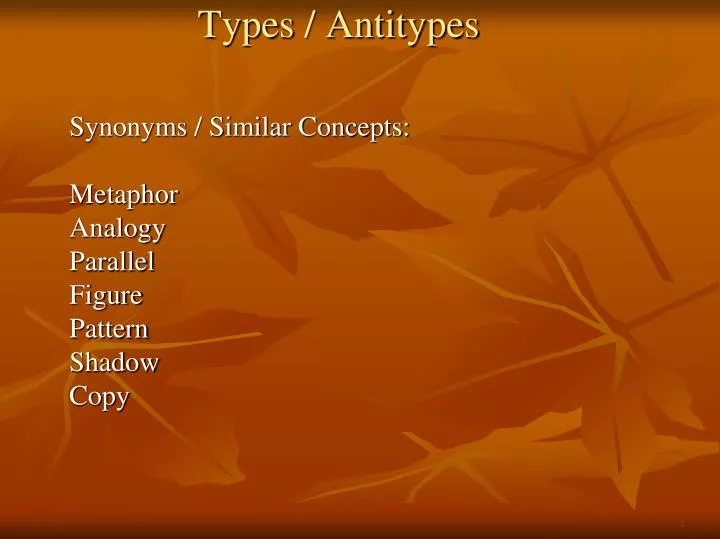 PPT - Types / Antitypes PowerPoint Presentation, free download - ID:1716482
