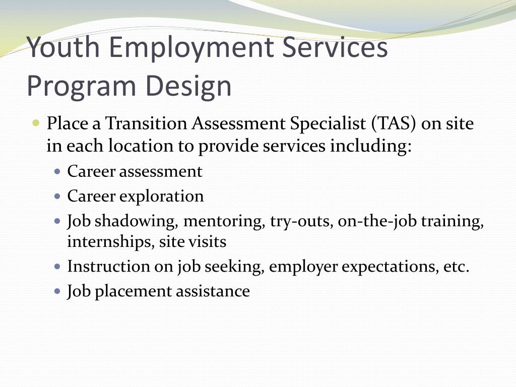 PPT - Youth Employment Services PowerPoint Presentation, free download ...