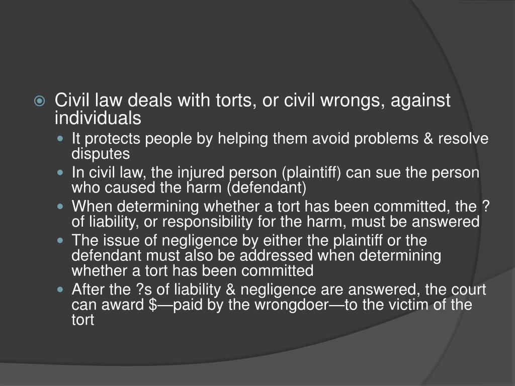 PPT - STREET LAW "F or every interference with a recognized legal right ...