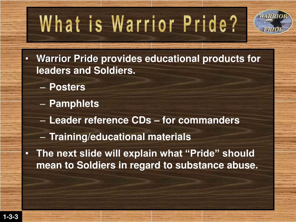 PPT - Warrior Pride is an Army-wide substance abuse campaign designed ...