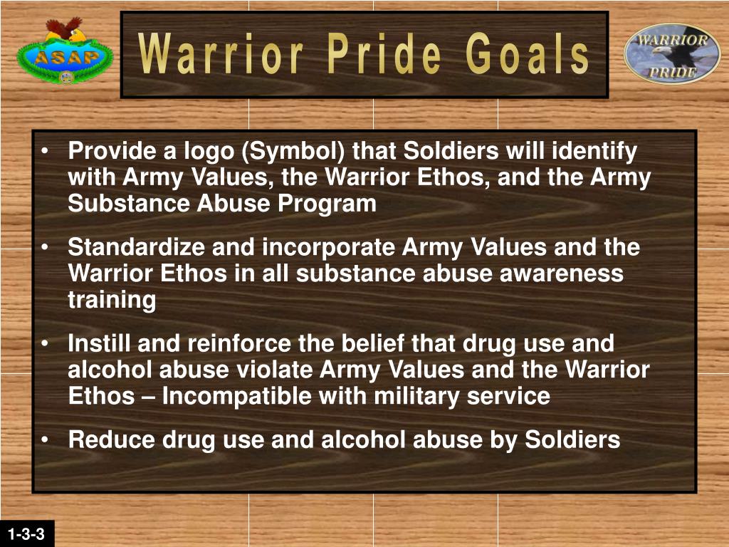 PPT - Warrior Pride is an Army-wide substance abuse campaign designed ...