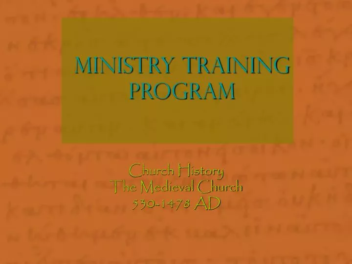 PPT - Ministry Training Program PowerPoint Presentation, free download ...