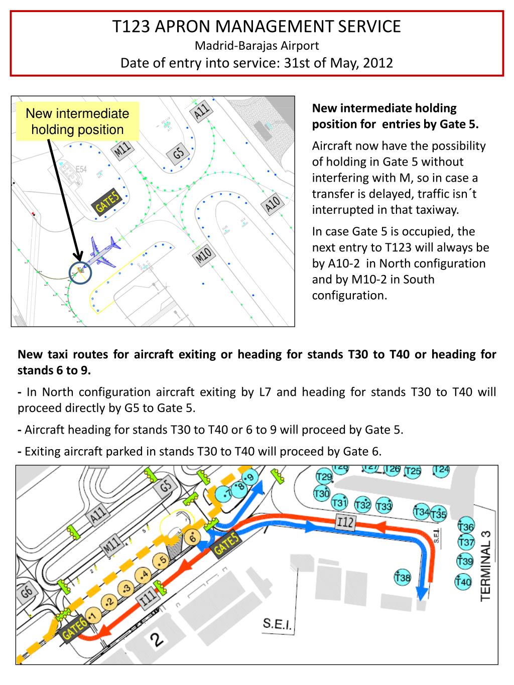 PPT - T123 APRON MANAGEMENT SERVICE Madrid-Barajas Airport Date of ...