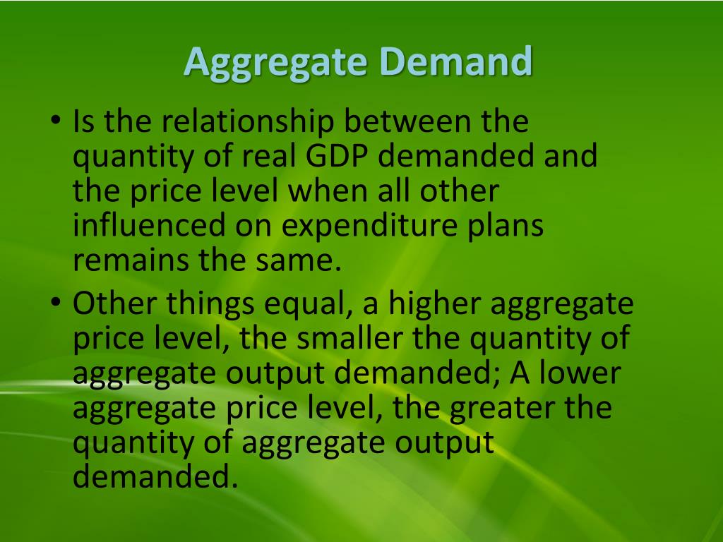 PPT - Aggregate Demand: Introduction and Determinants Jeniffer Blanco ...