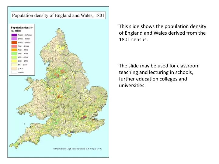 PPT - This slide shows the population density of England and Wales ...