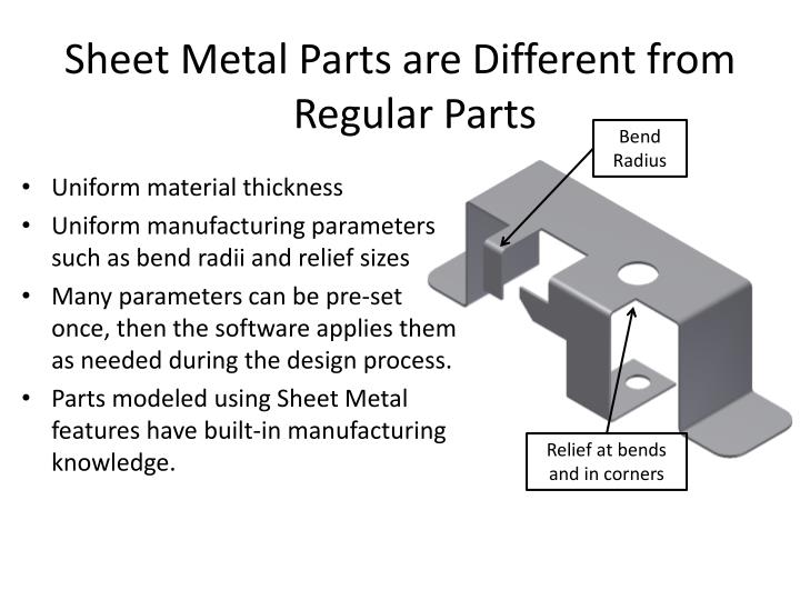 PPT - Modeling Sheet Metal Parts PowerPoint Presentation - ID:1718011