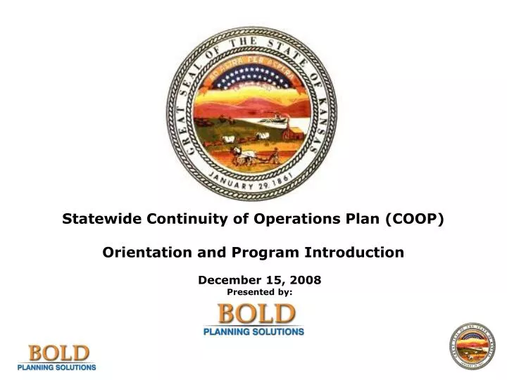 PPT - Statewide Continuity of Operations Plan (COOP) Orientation and ...