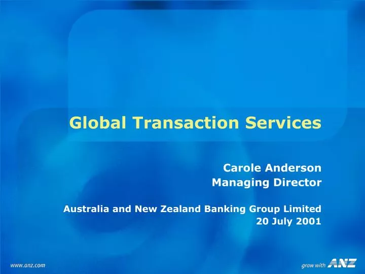 PPT - Global Transaction Services PowerPoint Presentation, free ...