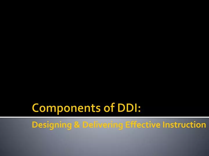 PPT - Components of DDI: PowerPoint Presentation, free download - ID ...