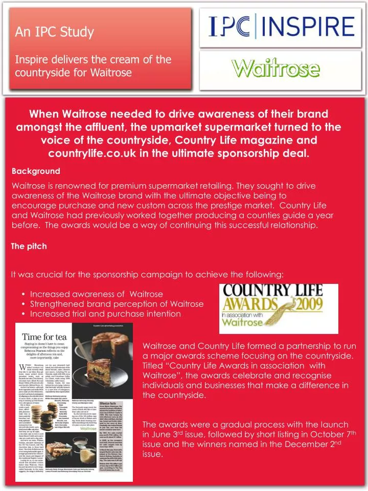 PPT - An IPC Study Inspire delivers the cream of the countryside for ...