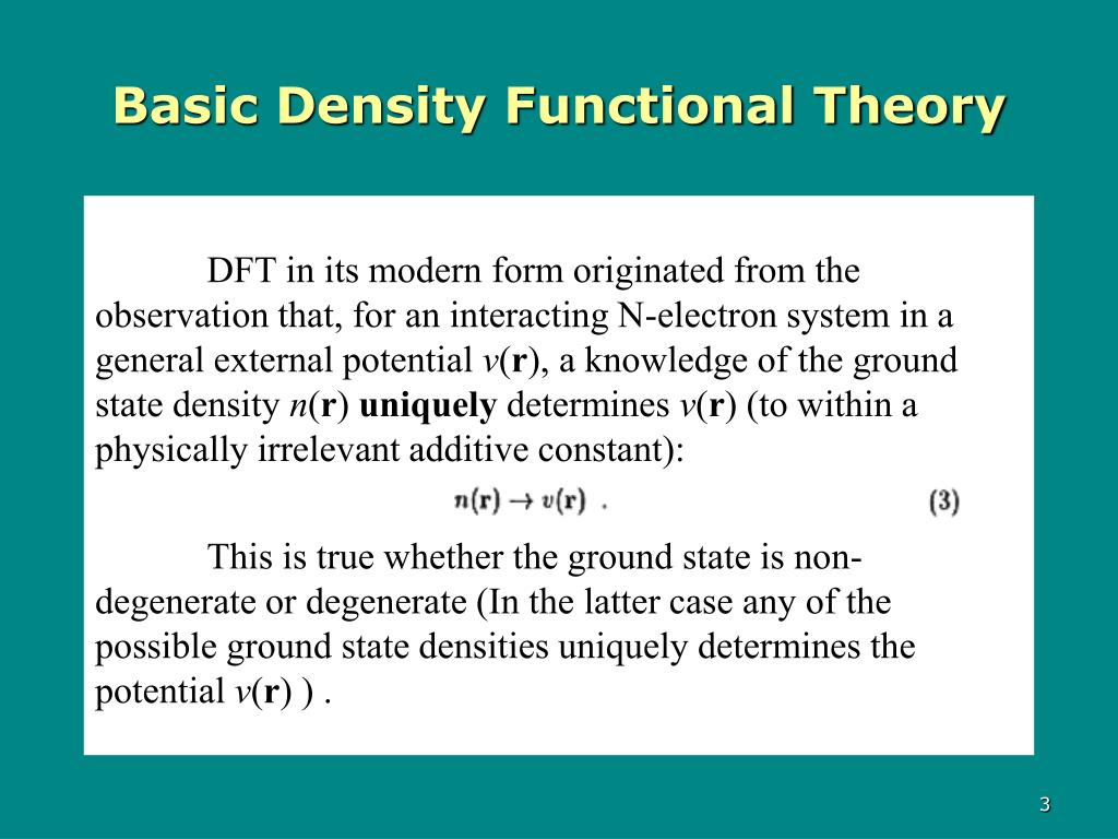 Ppt Fundamentals Of Density Functional Theory Powerpoint Presentation