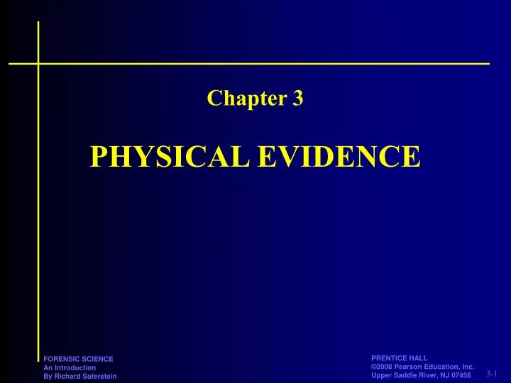 PPT - PHYSICAL EVIDENCE PowerPoint Presentation, free download - ID:1718596