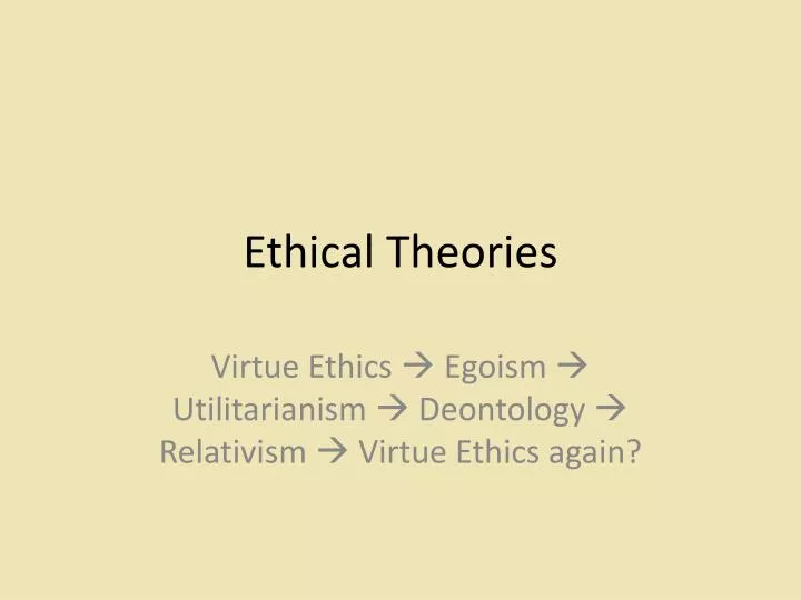 Ppt Ethical Theories Powerpoint Presentation Free Download Id 1718696