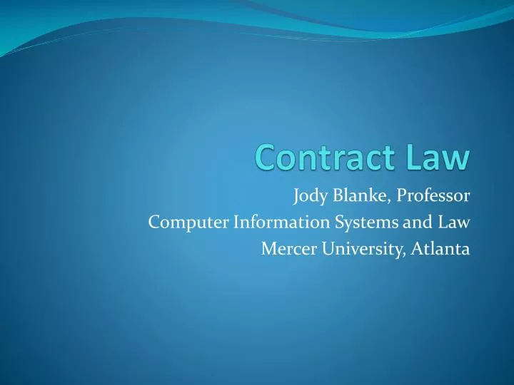 PPT - Contract Law PowerPoint Presentation, free download - ID:1719044