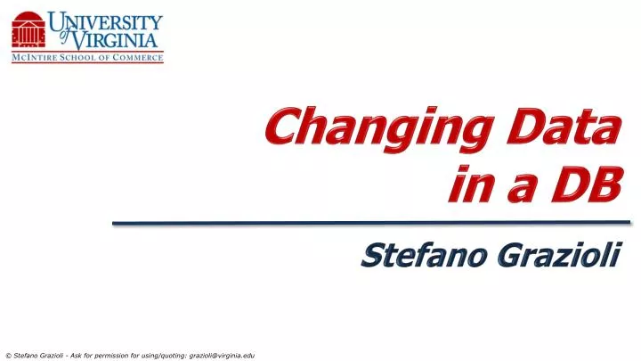 PPT - Changing Data in a DB PowerPoint Presentation, free download - ID ...