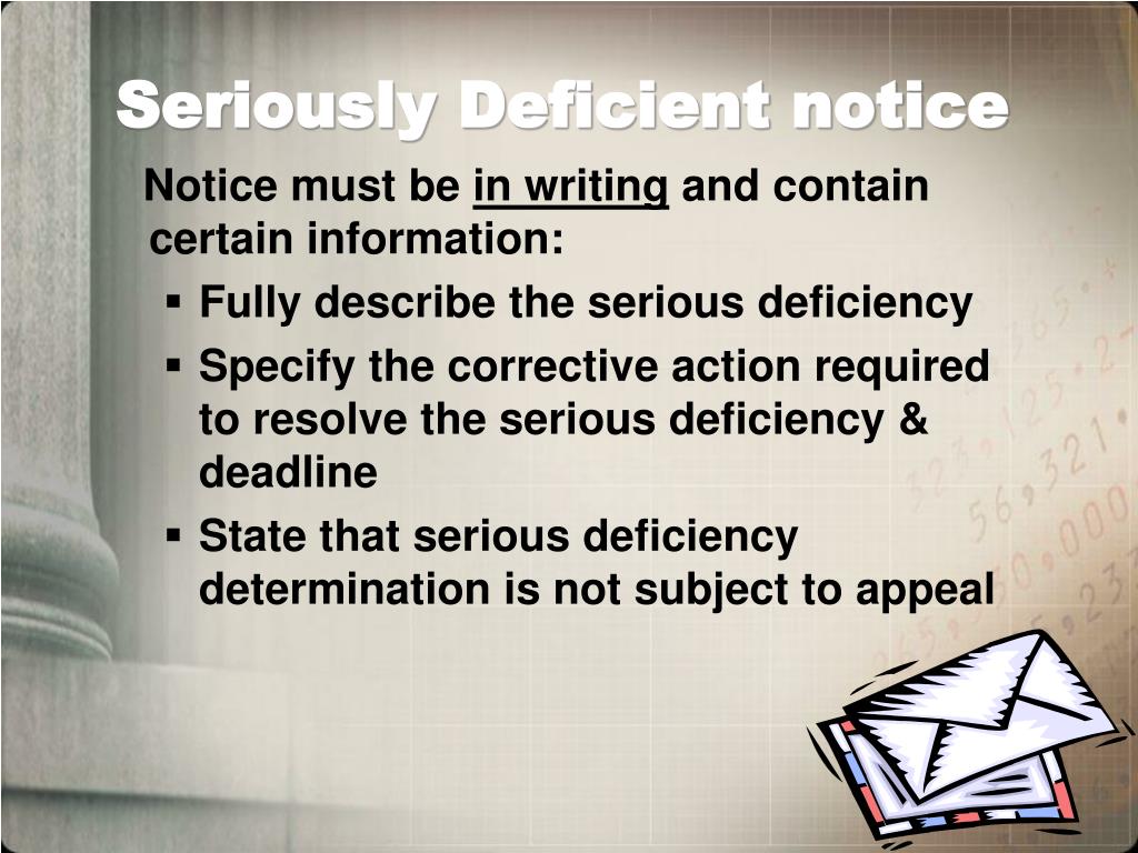 PPT - Child & Adult Care Food Program Serious Deficiency Process ...
