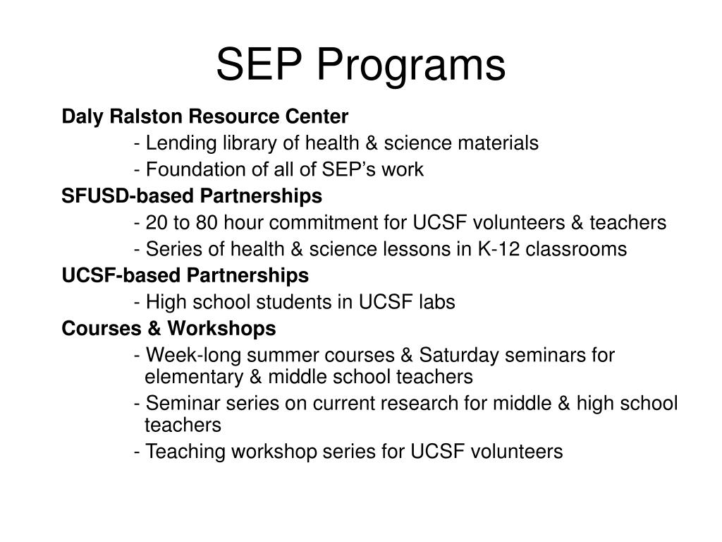 PPT - The Science & Health Education Partnership (SEP) PowerPoint ...