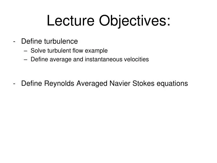PPT - Lecture Objectives: PowerPoint Presentation, free download - ID ...