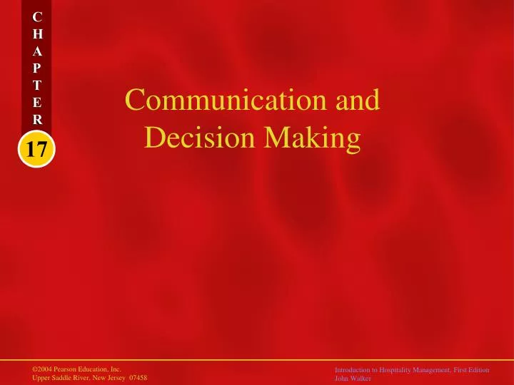 PPT - Communication and Decision Making PowerPoint Presentation, free ...