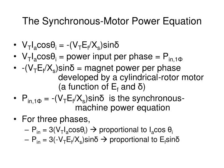 PPT - Synchronous Motors PowerPoint Presentation - ID:1721020