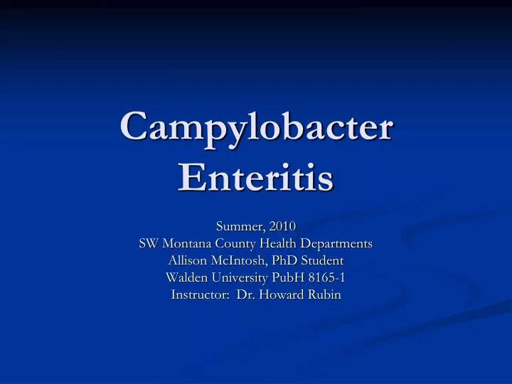 PPT - Campylobacter Enteritis PowerPoint Presentation, free download ...