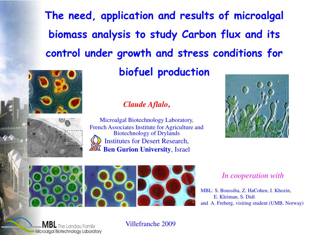 PPT - Claude Aflalo , Microalgal Biotechnology Laboratory, French ...