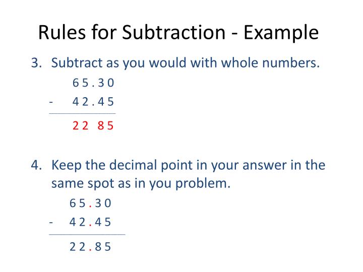 PPT - Rules for Decimals PowerPoint Presentation - ID:1721706