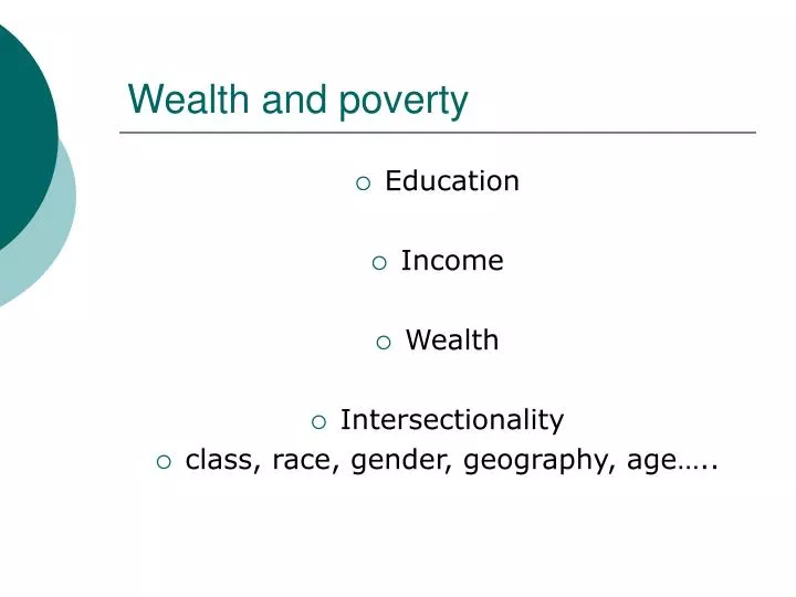 PPT - Wealth and poverty PowerPoint Presentation, free download - ID ...